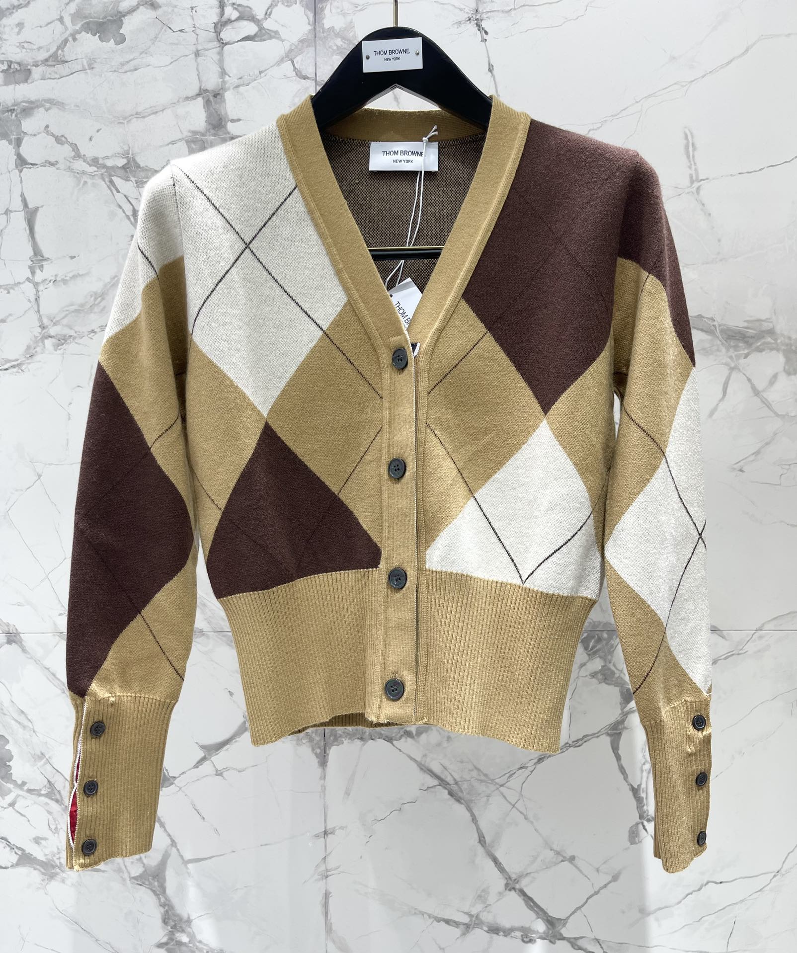 Thom Browne 26 Early Spring New British Check Cardigan – Flower Bags